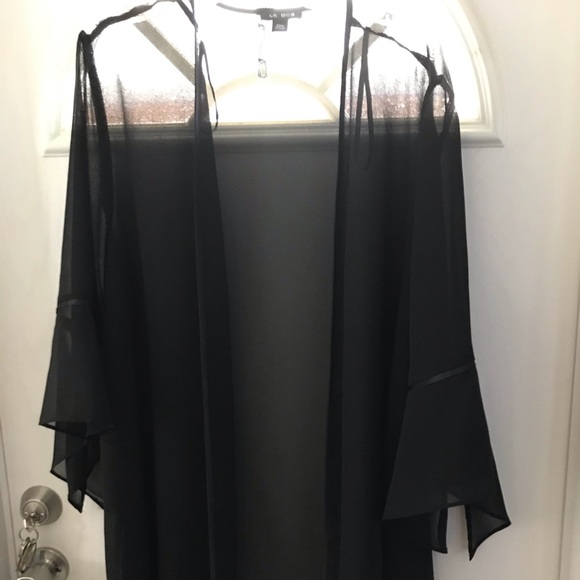 Le Bos | Tops | Black Chiffon Jacket 22w | Poshmark